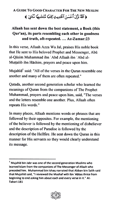 A Guide To Good Character For The New Muslim (Abu Abdil Aim Rasheed ...