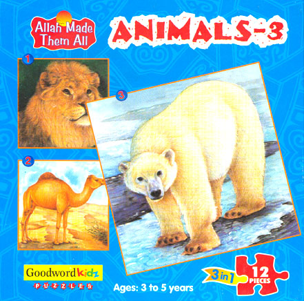 Animals 3 (Allah Made Them All Box of 3 Puzzles)