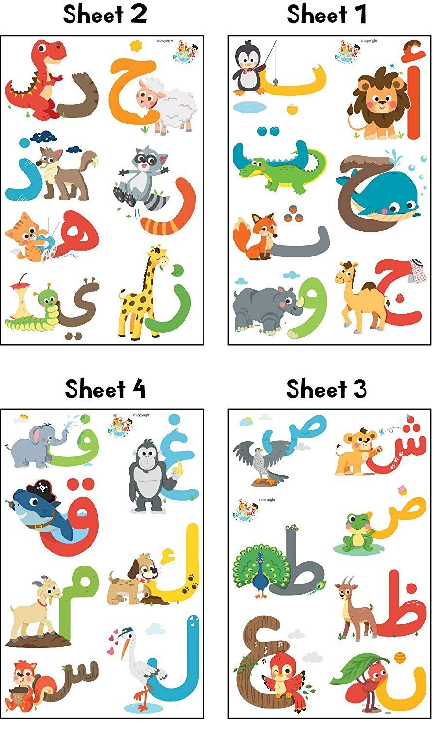 Arabic Alphabet Chart For Kids