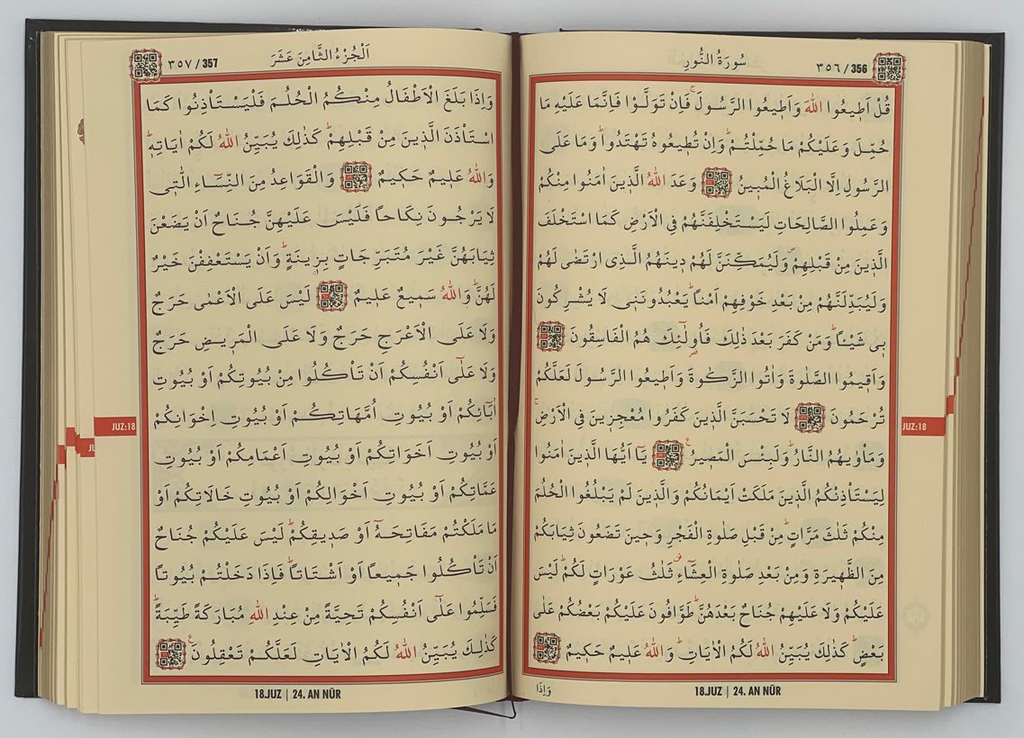 Arabic-Only Hardcover Quran (Mushaf) 6.75" x 9.5" Uthmani Script