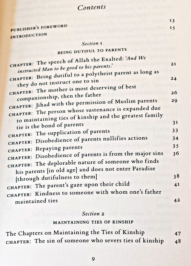 Birr Al-Walidayn, Being Dutiful to Parents (Imam Bukhari)