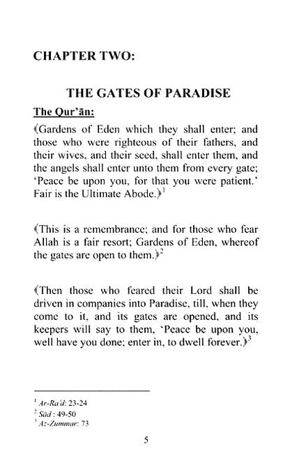 Description Of Paradise : From The Quraan And Authentic Sunnah (Al ...