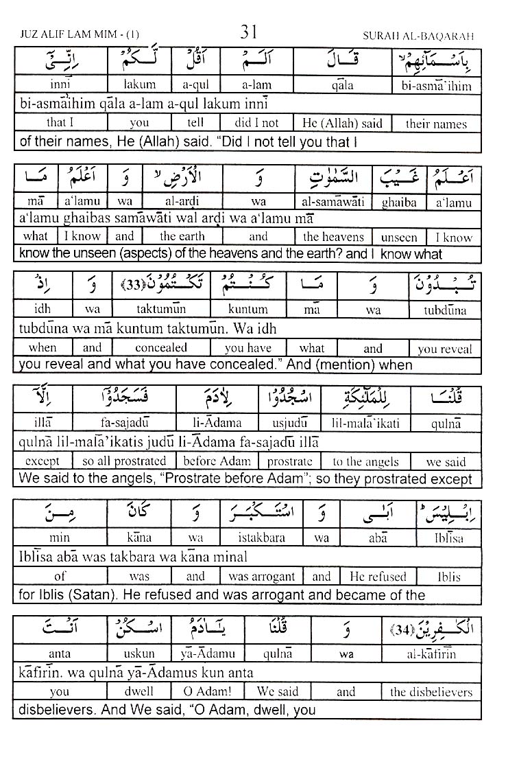 First 2 Surahs : Easy to Read and Understand the Holy Qur'an : Soorah ...