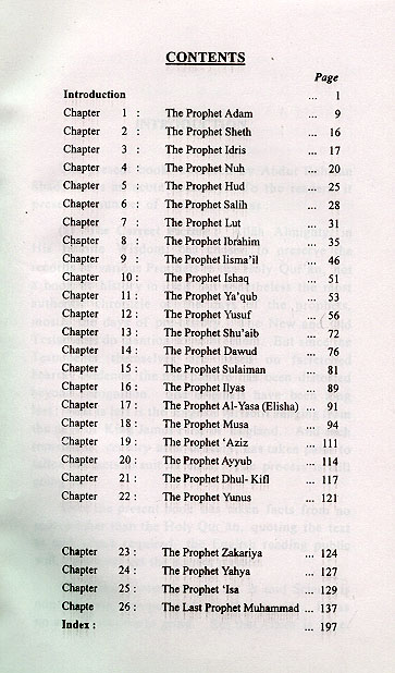 From Adam to Muhammad (pbuh)