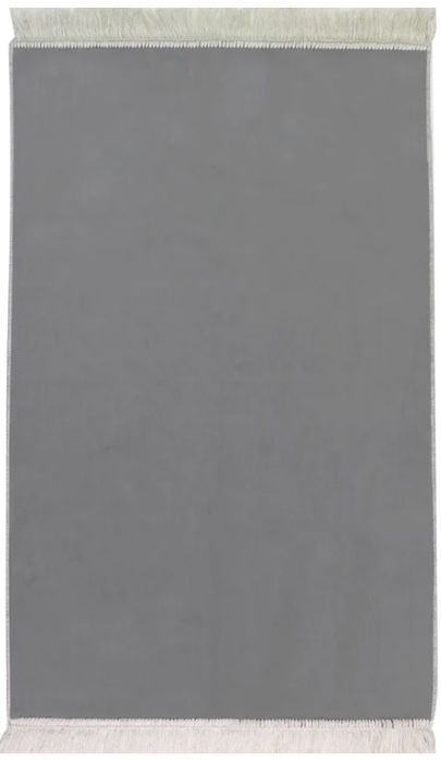 Gray Solid Color Prayer Rug