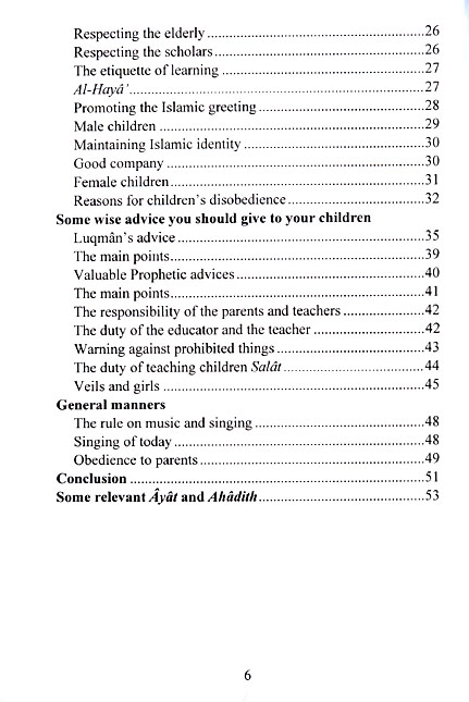 Guidelines for Raising Children