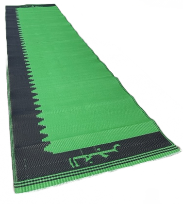 Plastic Fiber Beaded Long Islamic Prayer Mat Roll (Green and Black ...