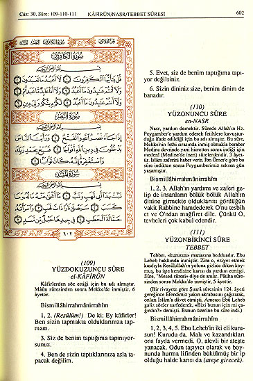 Turkish Quran (Kuran i Kerim) Madinah Printing Press Qur'an