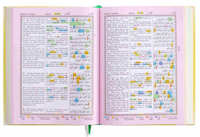Holy Quran Colour Coded with Roman English Transliteration : Color ...