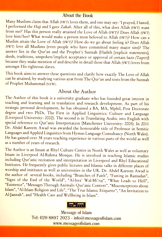 How to Attain the Love of Allah (Dr. Abdul Karim Awad)