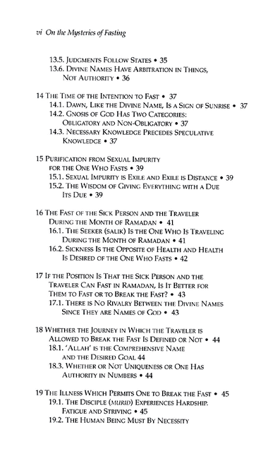 Ibn Arabi on the Mysteries of Fasting : From the Futuhat al-Makkiyya ...