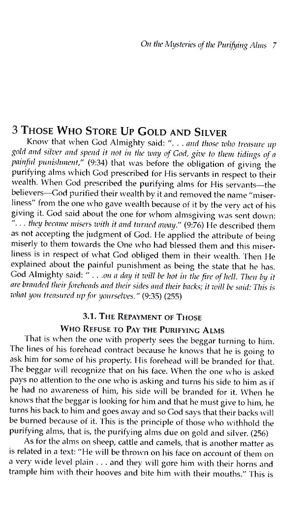 Ibn Arabi on the Mysteries of the Purifying Alms : From the Futuhat al ...