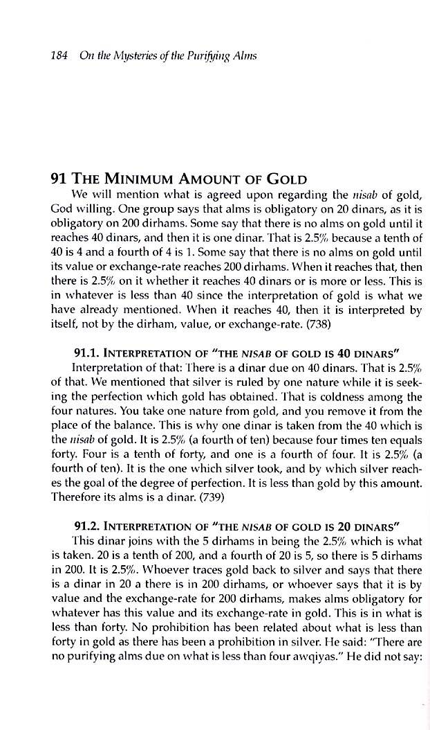 Ibn Arabi on the Mysteries of the Purifying Alms : From the Futuhat al ...