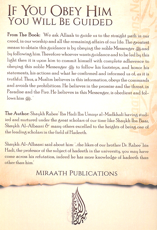 If You Obey Him; You Will Be Guided (Shaykh Rabee' bin Hadee 'Umayr al ...