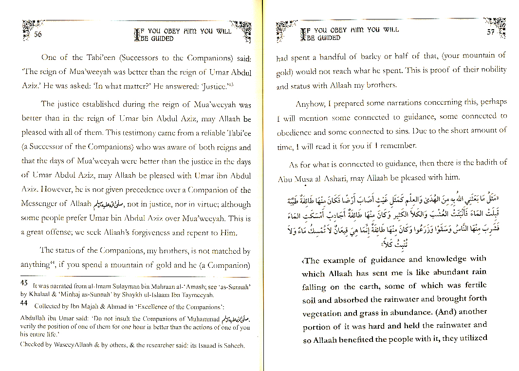 If You Obey Him; You Will Be Guided (Shaykh Rabee' bin Hadee 'Umayr al ...