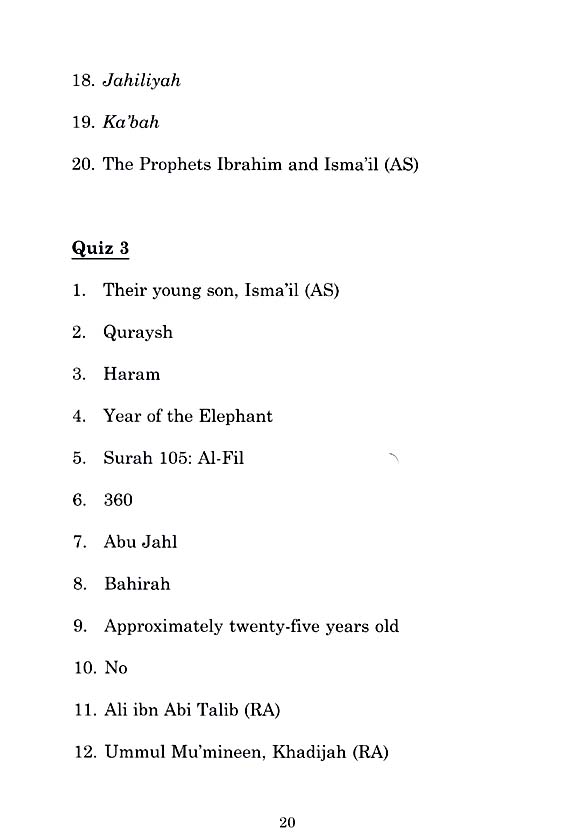 Islamic Knowledge Questions And Answers