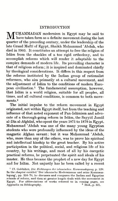 Islam and Modernism : A Study of the Modern Reform Movement Inaugurated ...