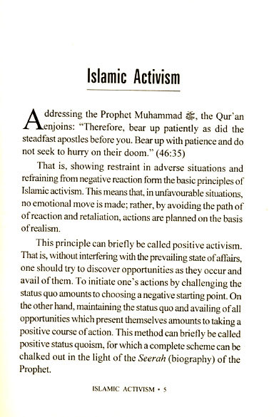 Islamic Activism (dawah booklet) Maulana Wahiduddin Khan