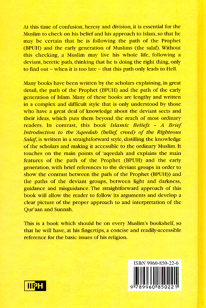Islamic Beliefs : A Brief Introduction to the 'Aqeedah of Ahl Assunnah ...