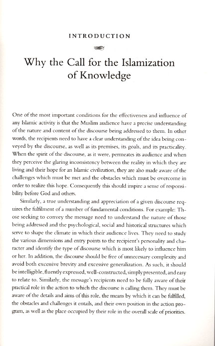 Islamic Thought : An Approach to Reform (Taha Jabir al-Alwani)