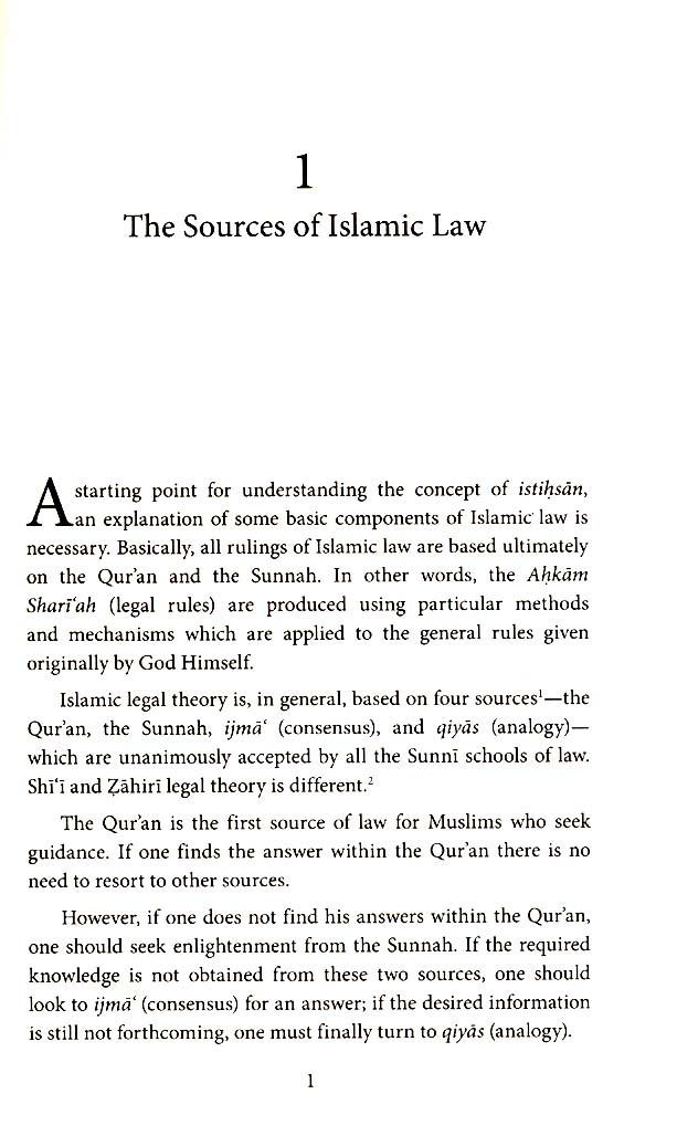 Istihsan : The Doctrine of Juristic Preference in Islamic Law (Saim ...