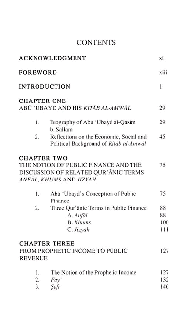 Kitab al Amwal : Abu Ubayd's Concept of Public Finance (Ugi Suharto)