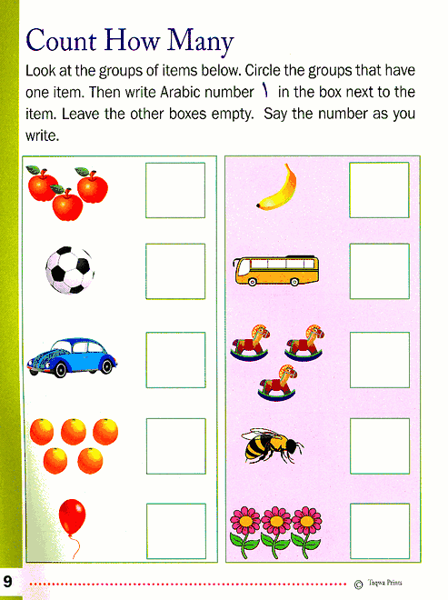 Learning Number and Counting in Arabic Kindergarten Ages 3 to 6 ...