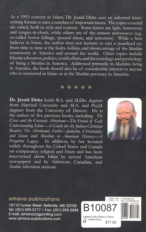 Letters to My Elders in Islam : Advice to the Muslim Community of ...