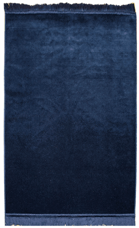 Navy Blue Solid Color Prayer Rug (27" x 44", excluding tassels)