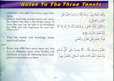 Notes to the Three Tenets