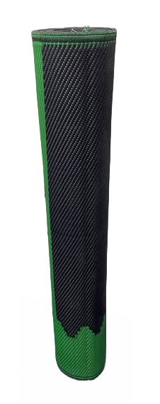Plastic Fiber Beaded Long Islamic Prayer Mat Roll (Green and Black ...