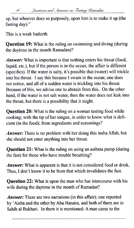 Questions and Answers on Fasting Ramadan : Compiled from the Works of ...