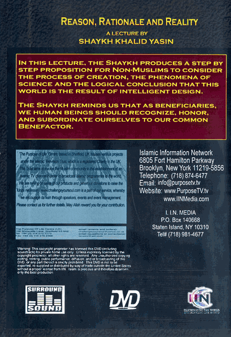 Reason, Rationale and Reality (DVD) Shaykh Khalid Yasin