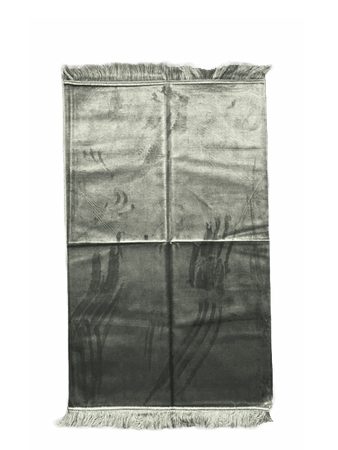 Steel Blue (Blue Gray) Solid Color Prayer Rug