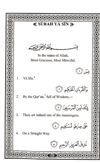 Surah Yasin : Text, Translation and Commentary (Abdullah Yusuf Ali)