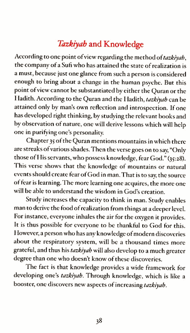 Tazkiyah : Purification of the Soul (Maulana Wahiduddin Khan)
