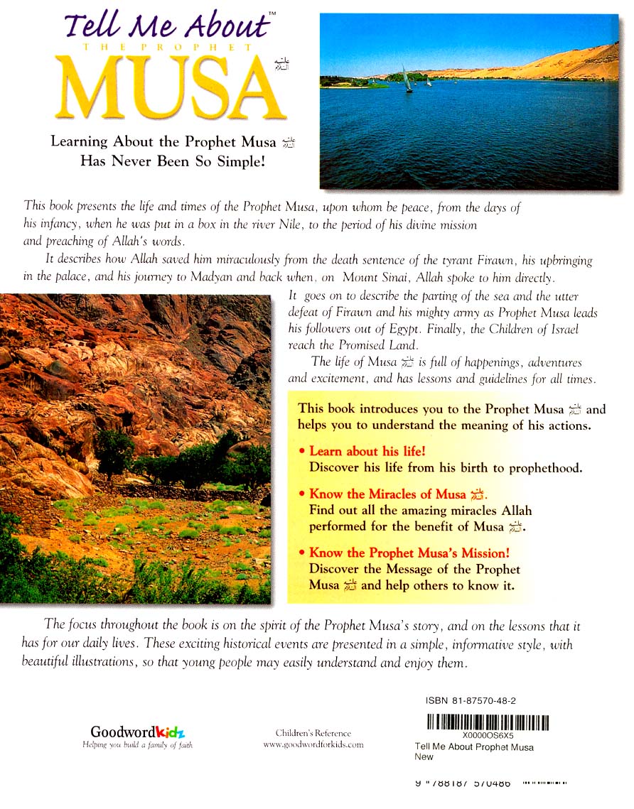Tell Me About Prophet Musa (Hardcover) (Saniyasnain Khan) Ages 8 to 12+