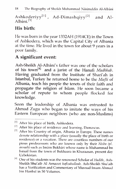 The Biography of Sheikh Muhammad Nasiruddin Al-Albani (Abu Nasir ...