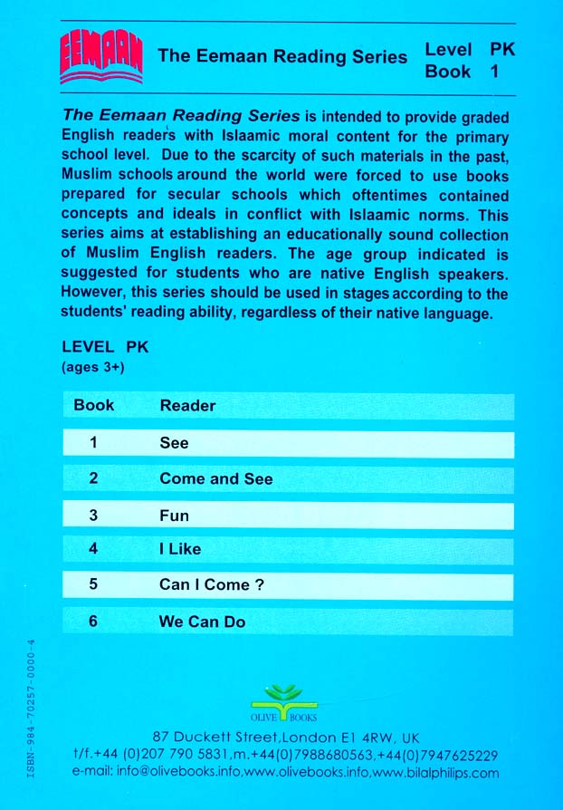 The Eemaan Reading Series : Level PK : Set of 6 Books (edited by Dr ...