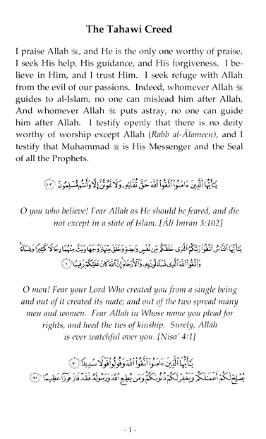 The Islamic Creed By Imam Tahawi (Muhammad S. Adly)
