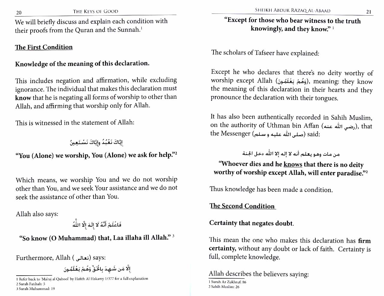 The Keys of Good (Sheikh Abdur Razaq Al Abaad)