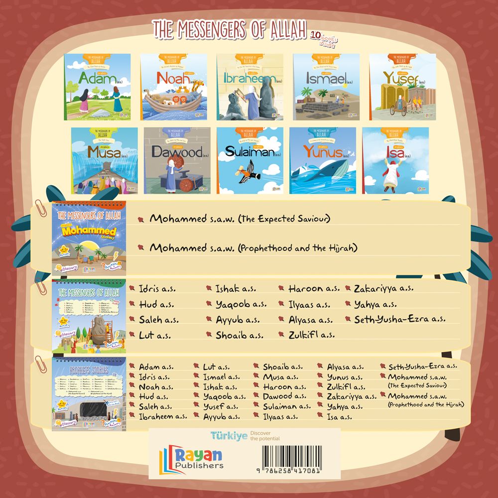 The Messengers of Allah Series : 10 Books on Prophets Adam, Nuh ...