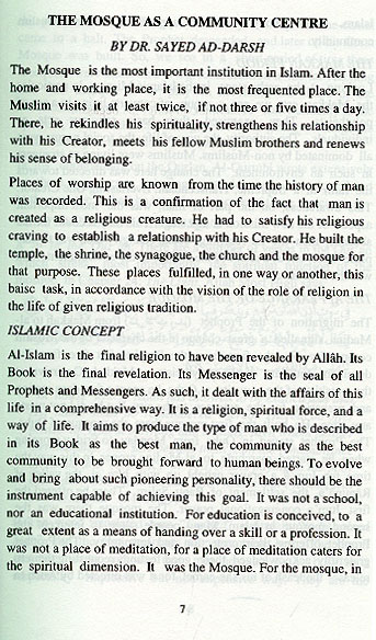 The Role of the Mosque in Islam