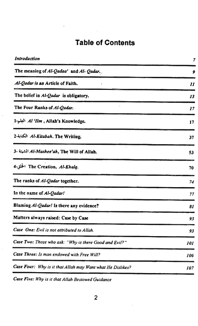 The Salaf's Guide to the Understanding of Al Qadaa wal Qadar , Fate in ...