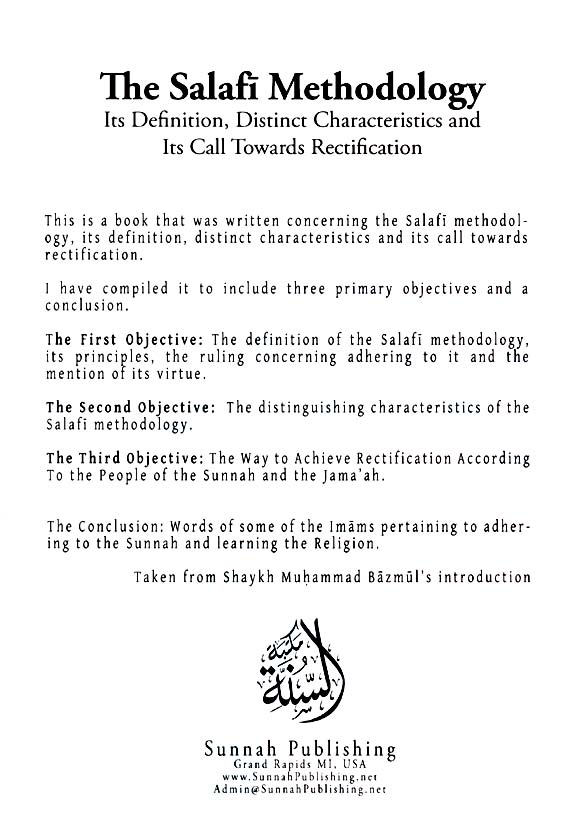 The Salafi Methodology : Its Definition, Distinct Characteristics, and ...