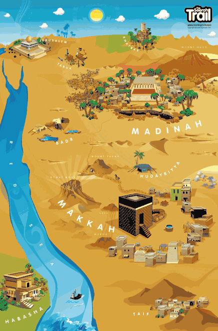 The Seerah Trail (Boxed Set of Floor Puzzle and Timeline) Ages 6 to 10+