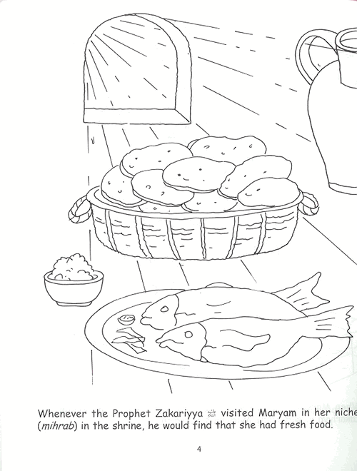 The Story of the Prophet Zakariya (Colouring Book)