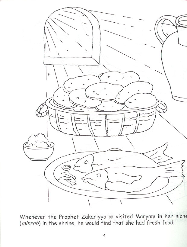 The Story of the Prophet Zakariya (Colouring Book)