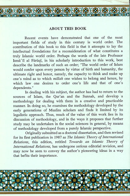 Towards an Islamic Theory of International Relations : New Directions ...