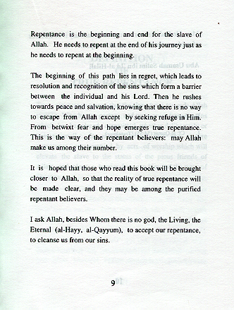 True Repentance in Light of the Noble Qur'an and Sound Hadith